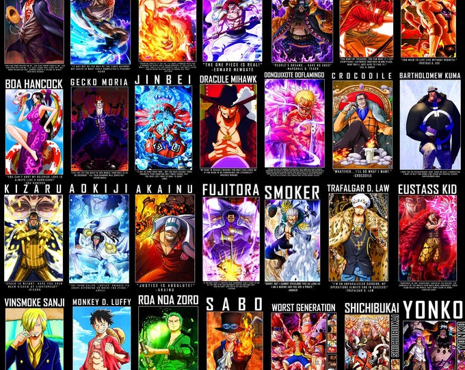 80 One Piece Designs Bundle - Anime Art, Instant Download, High-quality ...