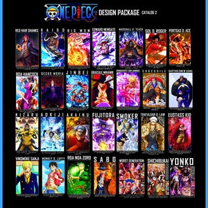 80 One Piece Designs Bundle - Anime Art, Instant Download, High-quality ...