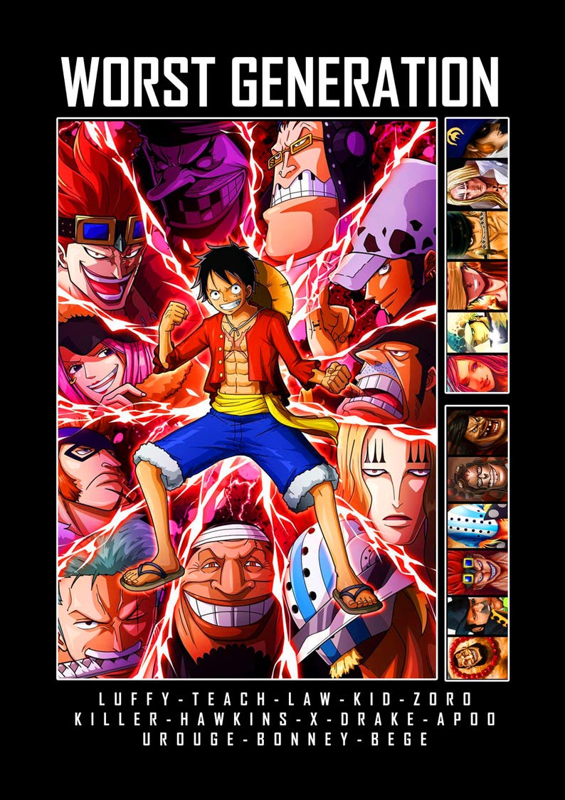 80 One Piece Designs Bundle - Anime Art, Instant Download, High-quality ...