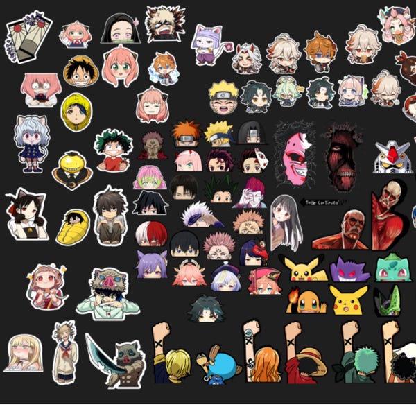 Peek Anime Stickers - Etsy