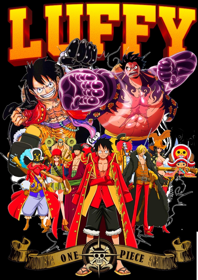 80 One Piece Designs Bundle - Anime Art, Instant Download, High-quality ...
