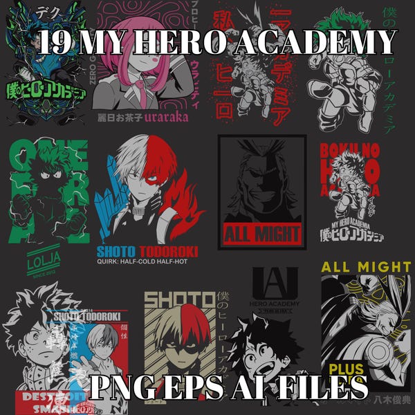 My Hero Academy Stickers - Etsy