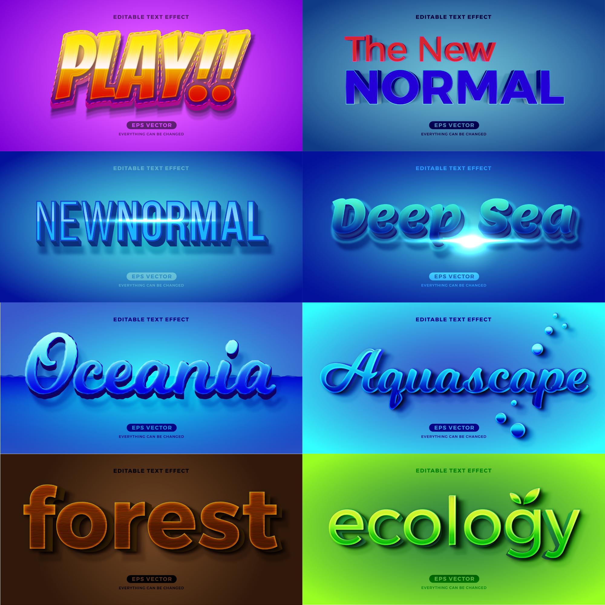 100 Premium Photoshop Text Effects Bundle - Fully Editable 3D Text ...