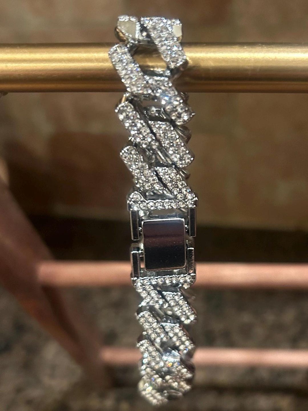 Iced Out Diamond cz Miami Cuban Chain Link Unisex Bracelet - Etsy