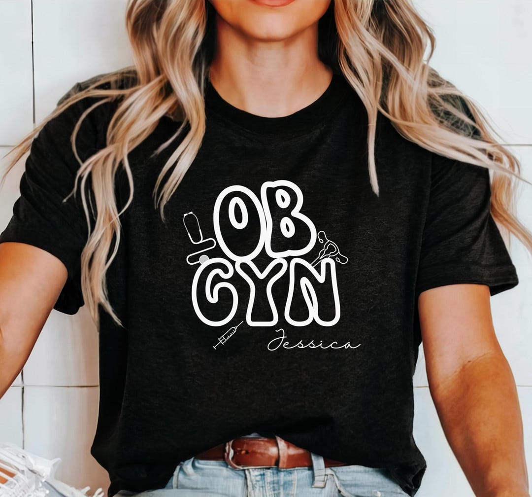 Obgyn Shirt, Personalised Obgyn T-shirt, Obgyn T-shirts, Crewneck Top ...
