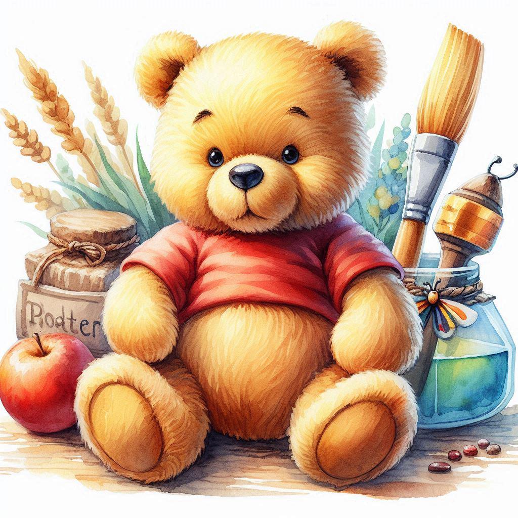 12 Images, Teddy Bear, Digital Art, Commercial Use, Printable Kit ...