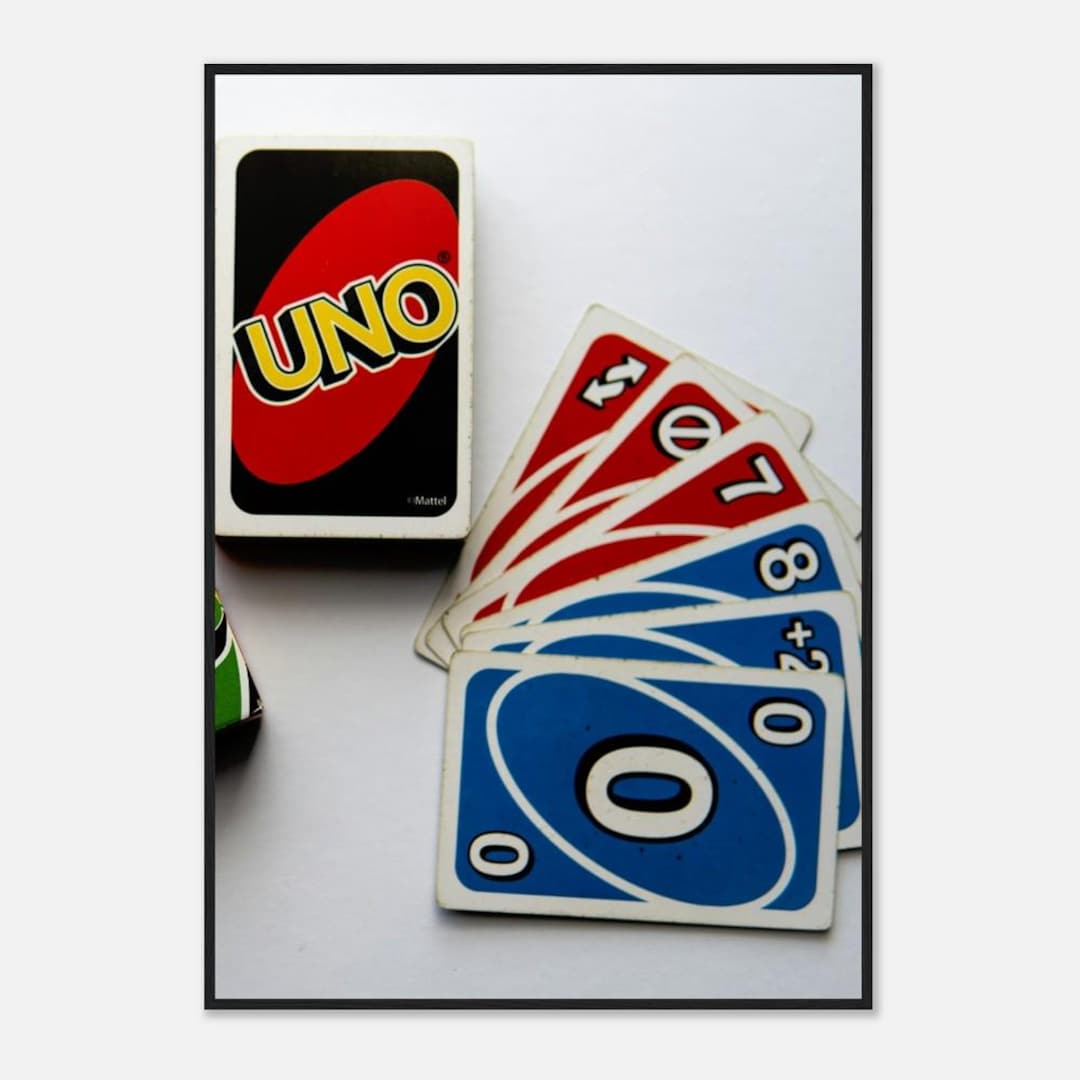 Uno Classic Card Game Framed Wall Poster. Home/dorm/gameroom/gift Decor ...