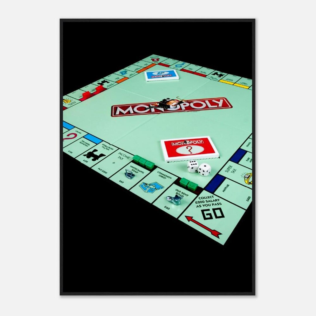 Monopoly Classic Board Game Framed Wall Poster. Home/dorm/gameroom/gift ...