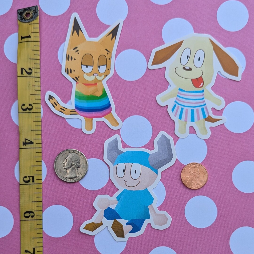 Garfield and Friends Animal Crossing Inspired Low-poly Waterproof ...