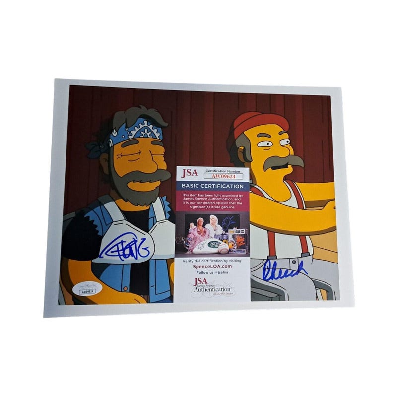 Cheech Marin & Tommy Chong Signed "the Simpsons" 8x10 (JSA) - Etsy