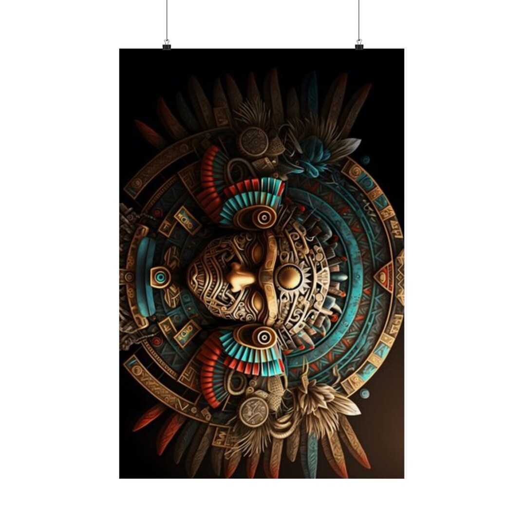 Aztec Vertical Posters - Etsy