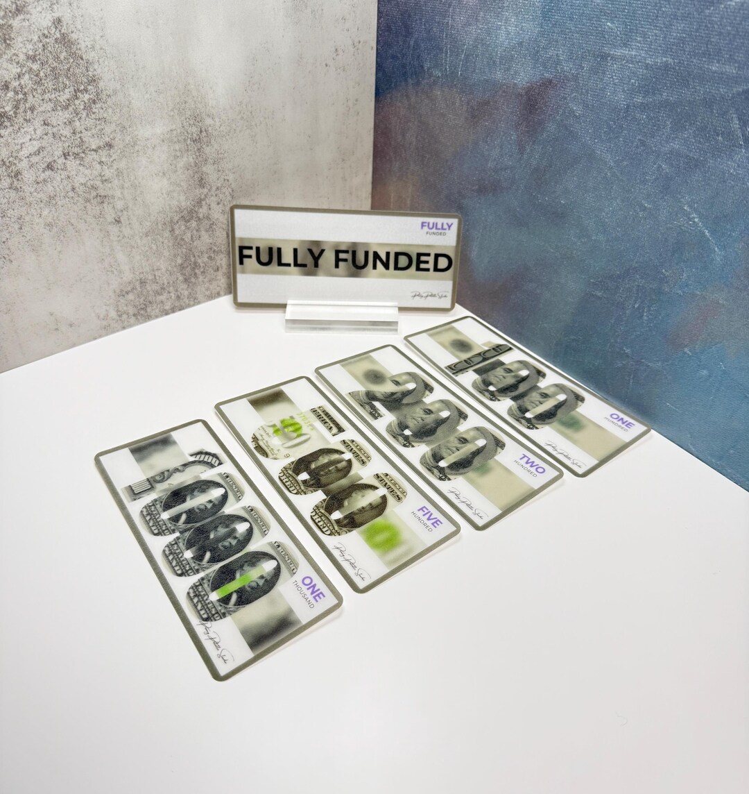 Dollar Bill Matte Laminate Money Placeholders Bundle - 100, 200, 500 ...