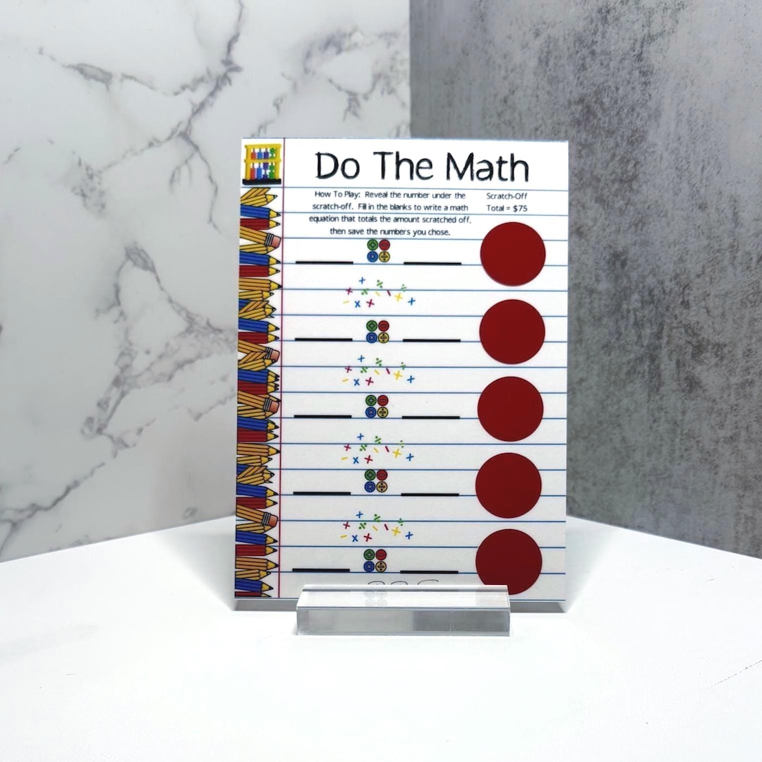 Do the Math - Scratch off Challenge - Etsy