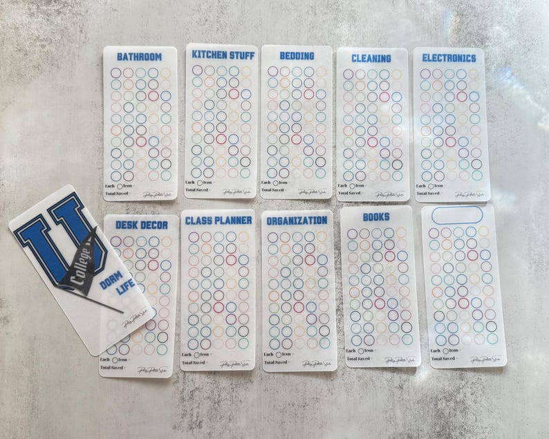 U College Dorm Life Savings Tracker Bundle - Etsy