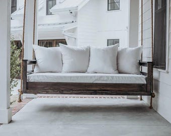 Wooden Bed Swing, Wooden Porch Swing, Balcony Swing, Backyard Swing ...