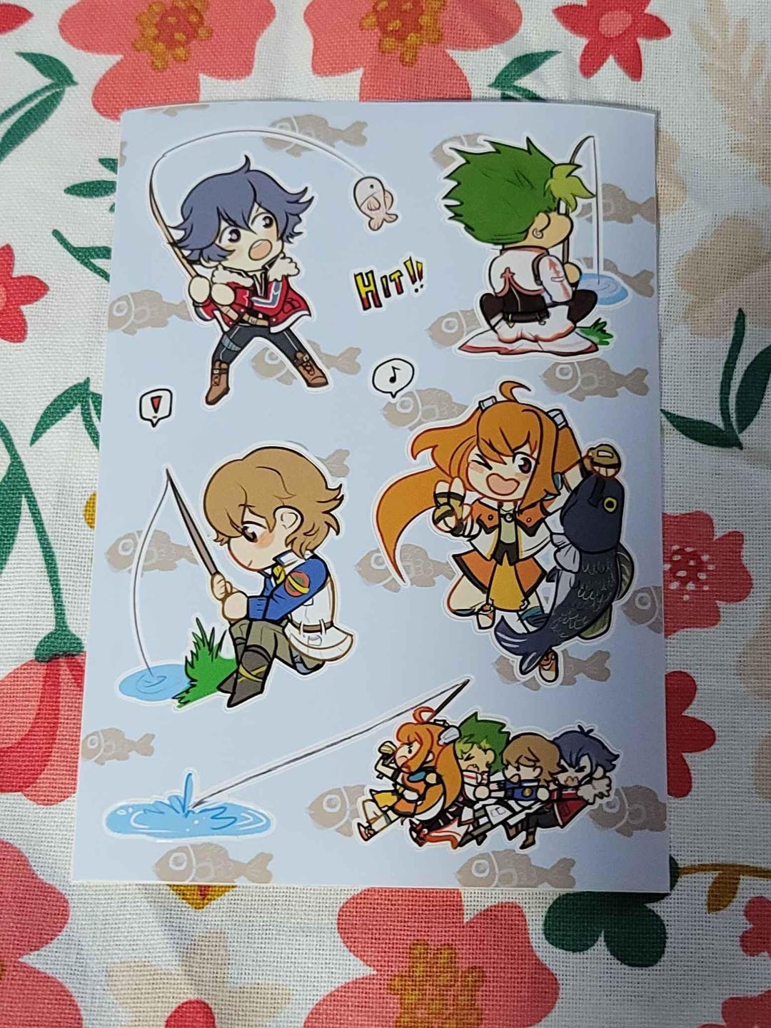 Trails Protagonists Fishing Vinyl Sticker Sheet - Etsy