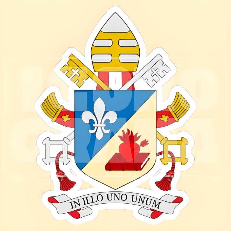 Papal Official Logo Heraldic Pope Leo XIV Kiss-cut Stickers, Perfect ...