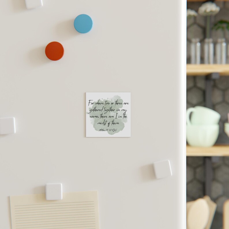 Faith Square Magnet, Christian Scripture Fridge Magnet, Inspirational ...