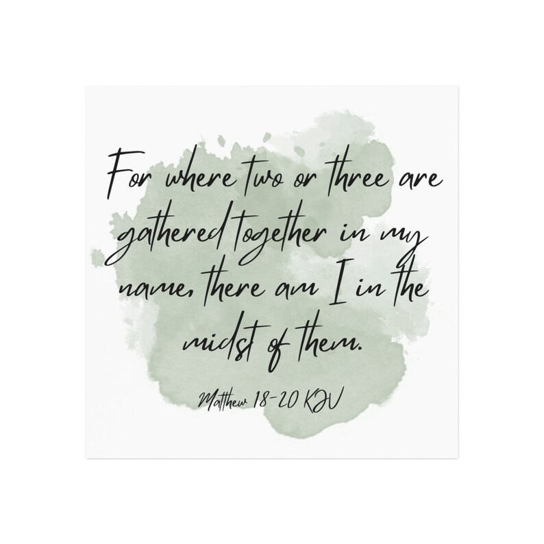 Bible Verse Square Magnet Fridge Magnet Christian Verse Square Magnet ...