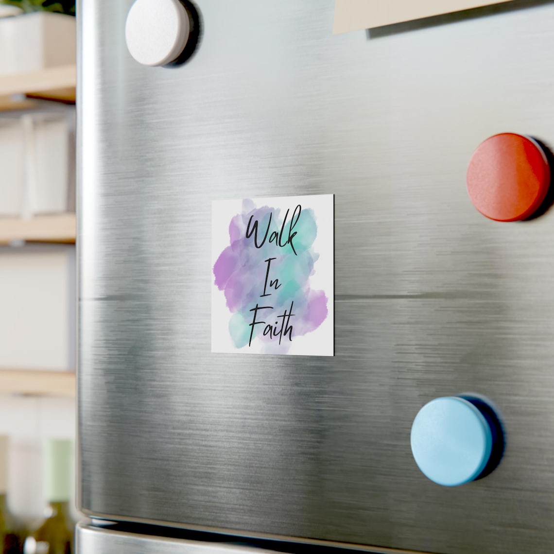 Faith Square Magnet, Religious Fridge Magnet, Christian Kitchen Decor ...