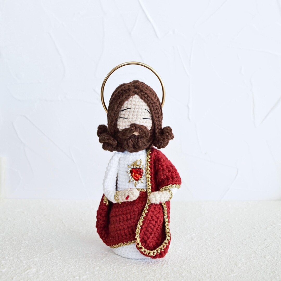Sacred Heart of Jesus Crochet, Amigurumi Jesus Christ, Catholic Gift ...