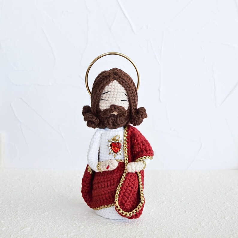 Sacred Heart of Jesus Crochet, Amigurumi Jesus Christ, Catholic Gift ...