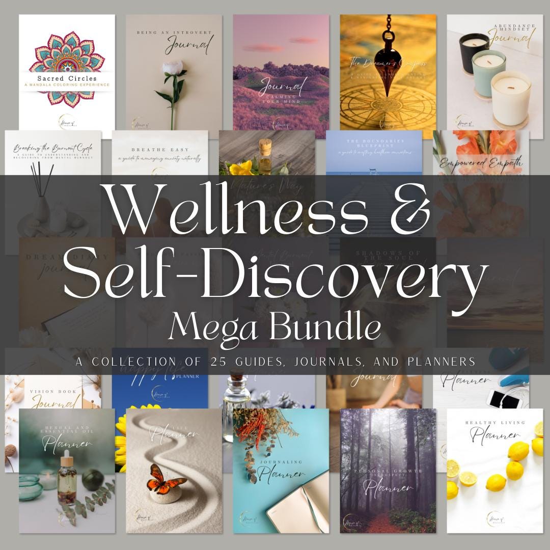 Wellness & Self-discovery Mega Bundle | Planner, Journal, Guide ...