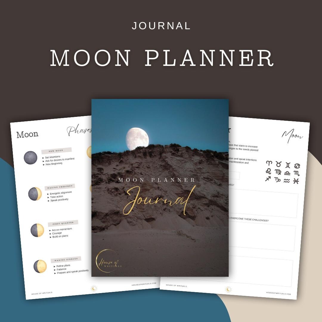 Moon Planner Journal | Journaling, Mindfulness, Self-reflection, Moon ...