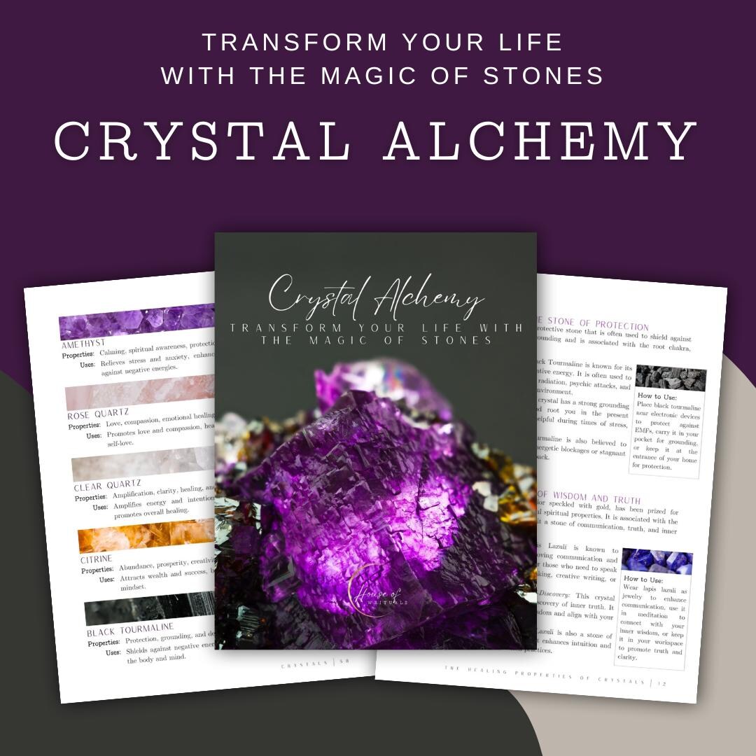 Crystal Stone Guide + Journal | Crystal Alchemy | Crystal Healing ...