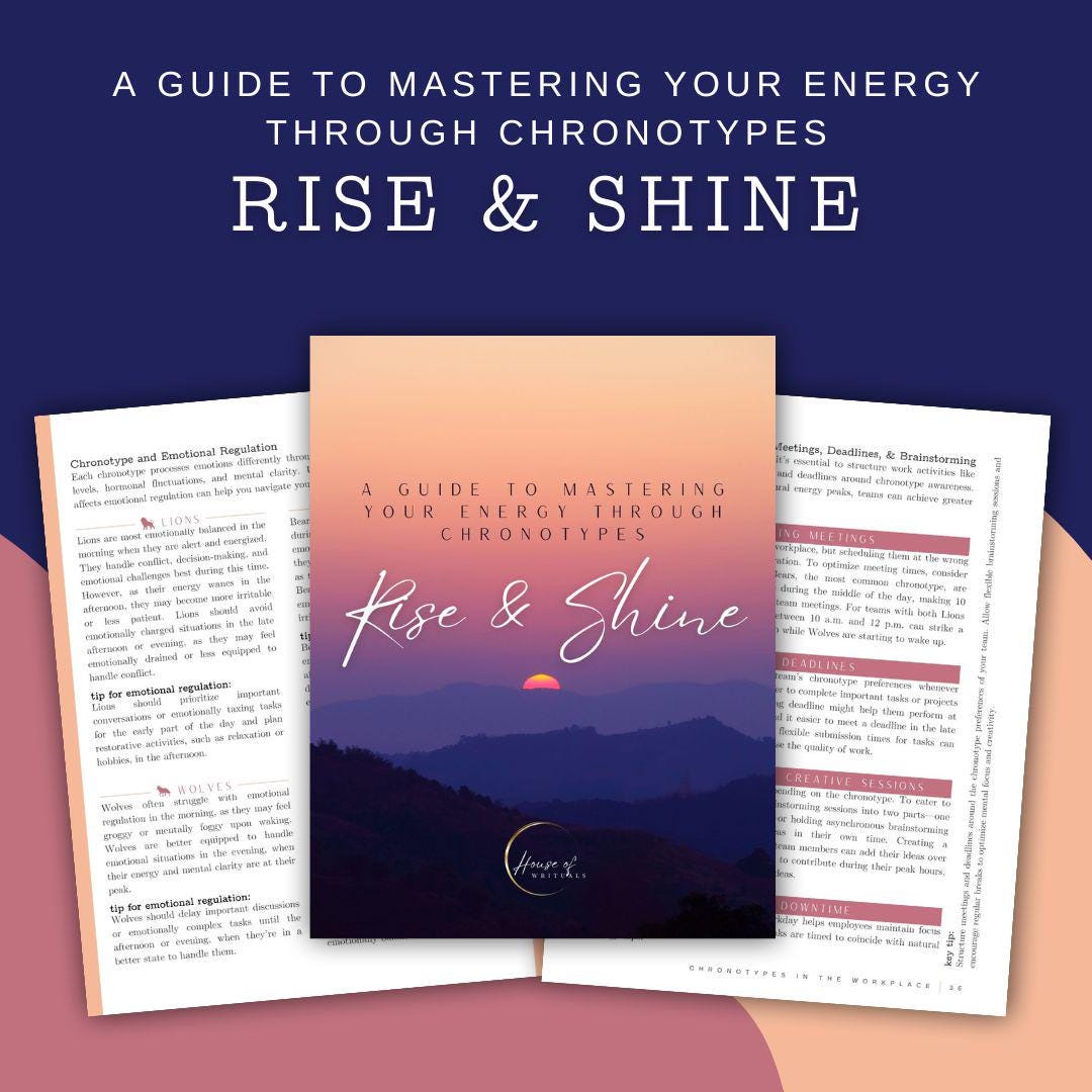 Chronotype Guide | Rise & Shine | Energy Management, Sleep Patters ...