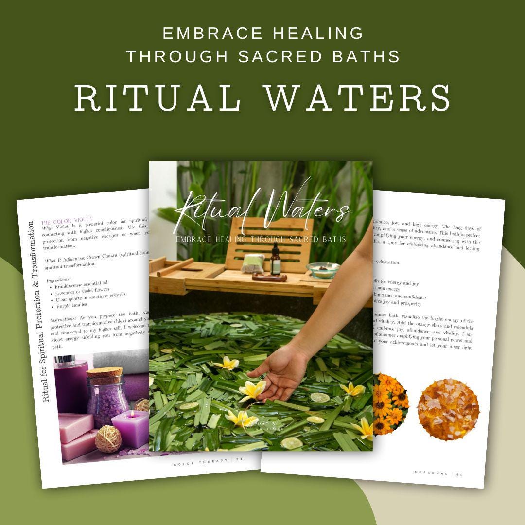 Ritual Baths Guide | Ritual Waters | Spiritual Bathing, Moon Rituals ...
