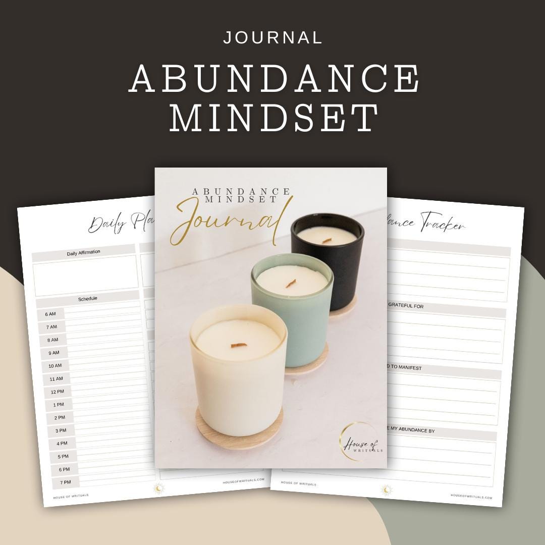 Abundance Mindset Journal | Journaling, Mindfulness, Self-development ...