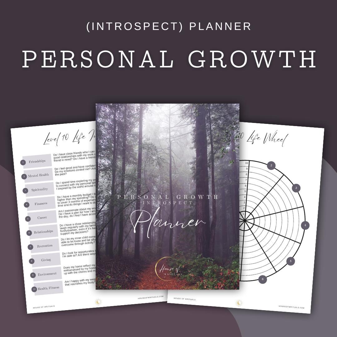 Personal Growth (introspect) Planner | Personal Growth, Mindfulness ...
