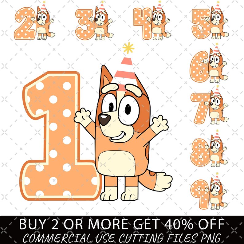 Bluey Birthday Png, My Birthday Png, Birthday Party Png, Birthday Gifts ...