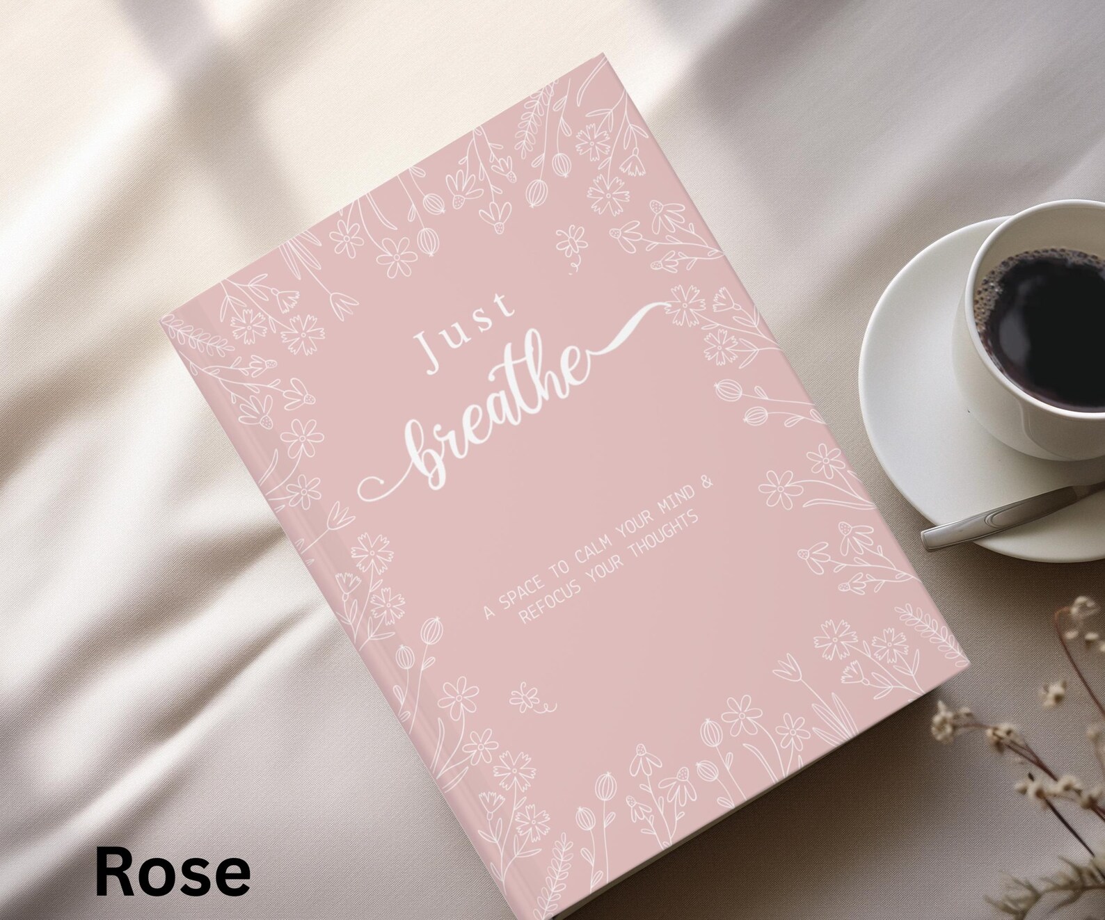 Just Breathe Therapy Notes Journal Mental Health Daily Check in Funny ...