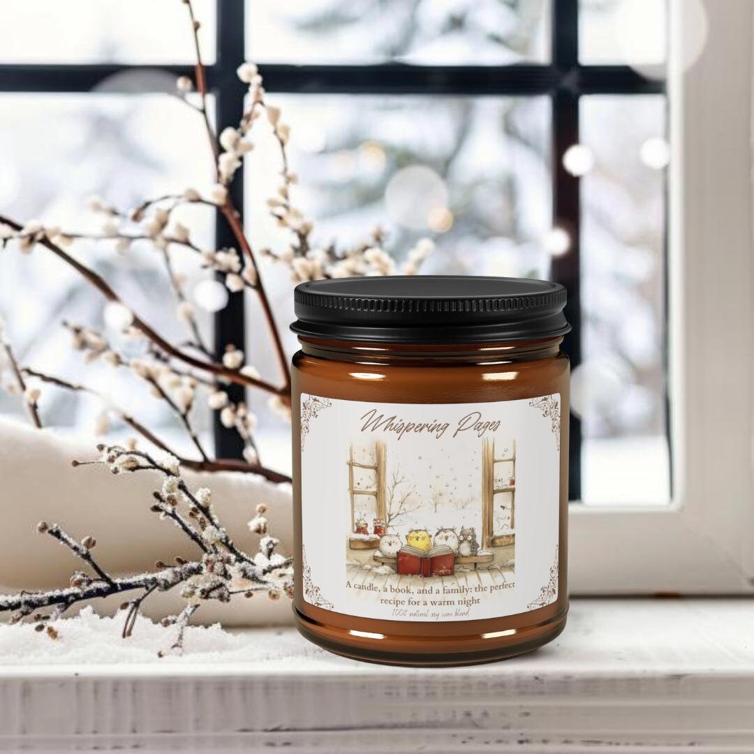 Reading Book Candle Whispering Pages Vintage Candle Vegan Candle A ...