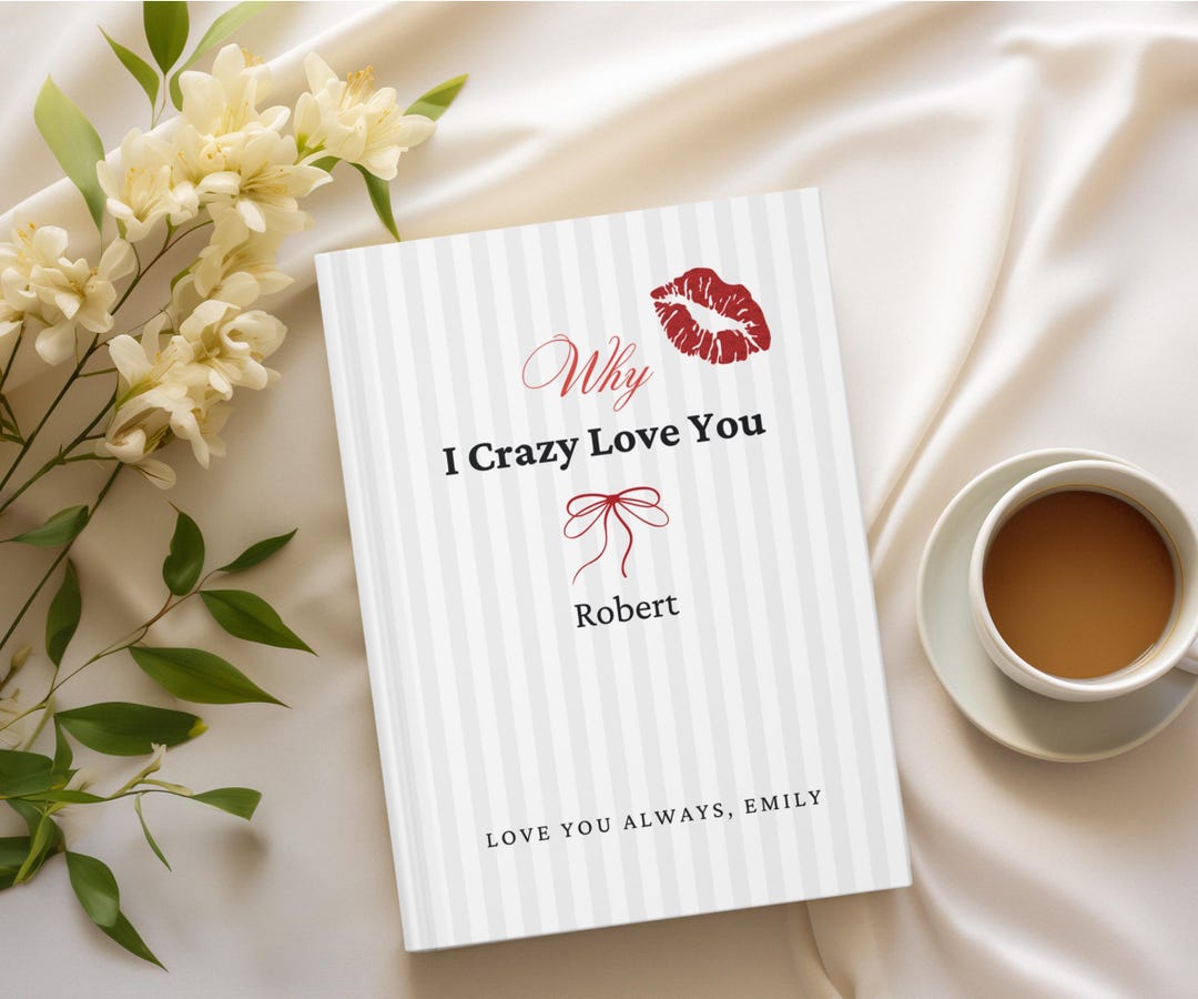 Reasons Why I Love You Notebook Personalized Couple Book Custom Couple ...
