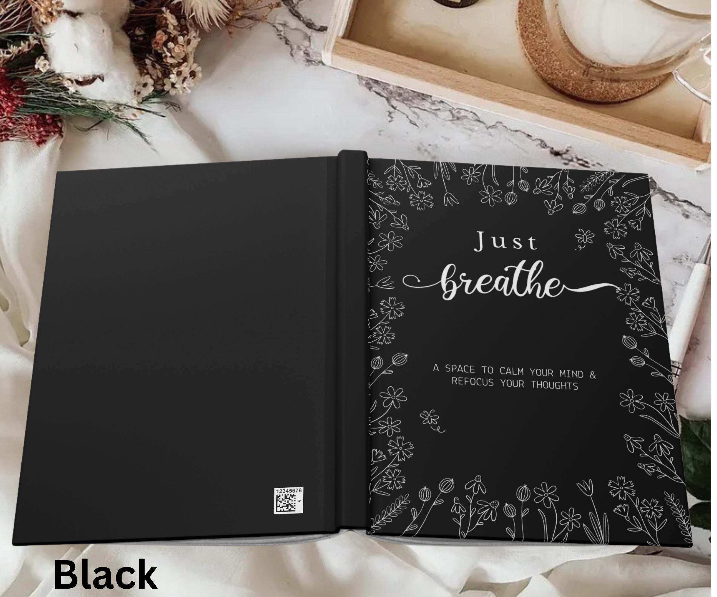Just Breathe Therapy Notes Journal Mental Health Daily Check in Funny ...