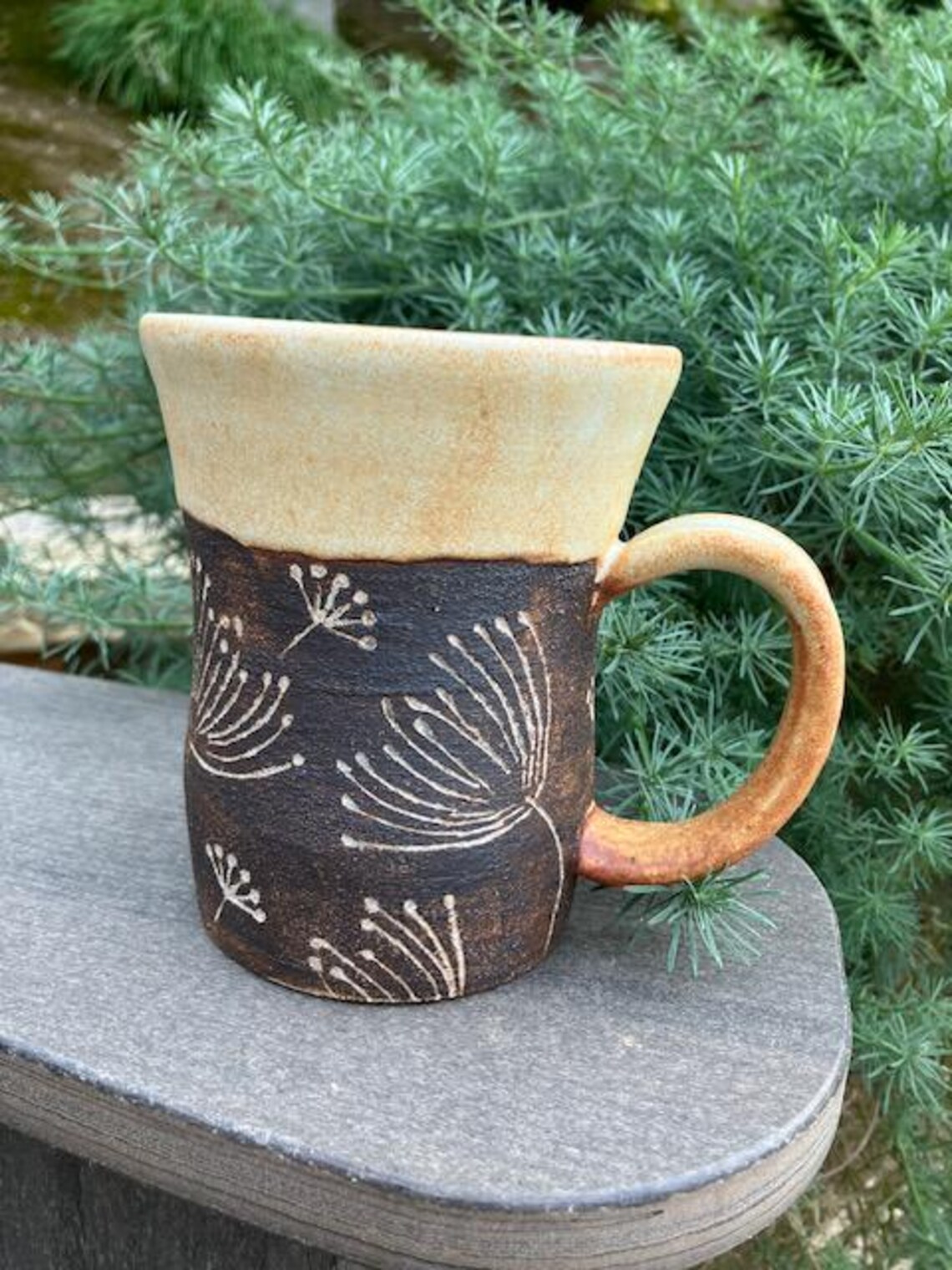 Dandelion Pottery Mug - Etsy