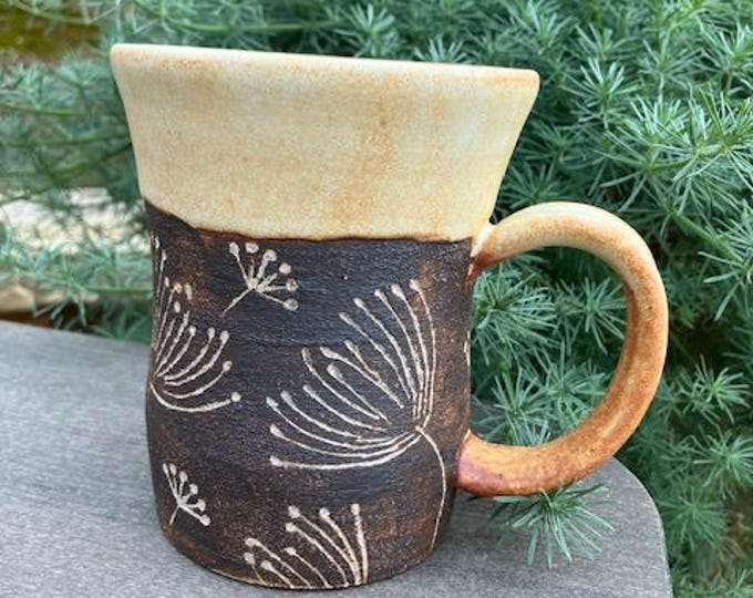 Dandelion Pottery Mug - Etsy