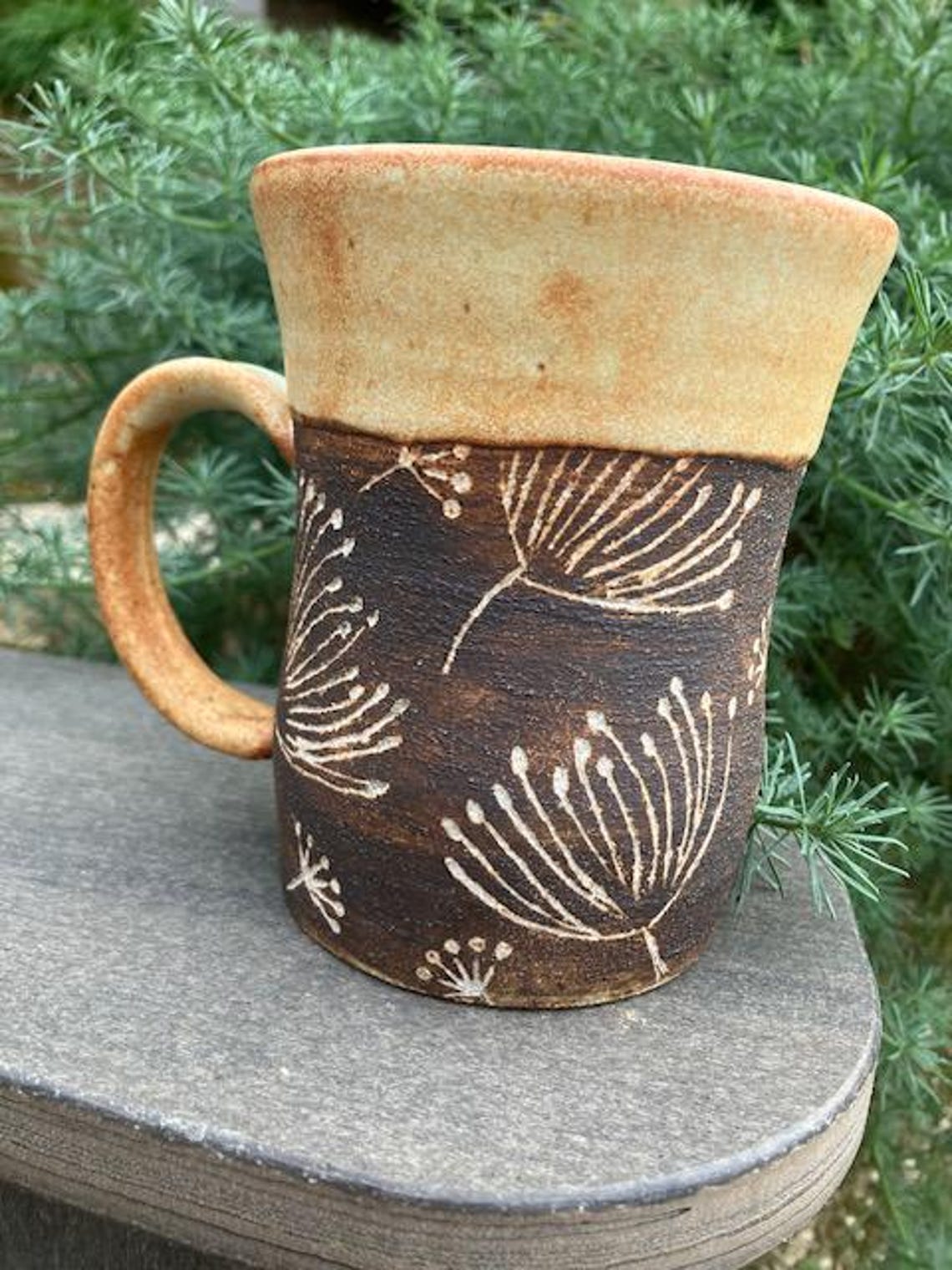 Dandelion Pottery Mug - Etsy