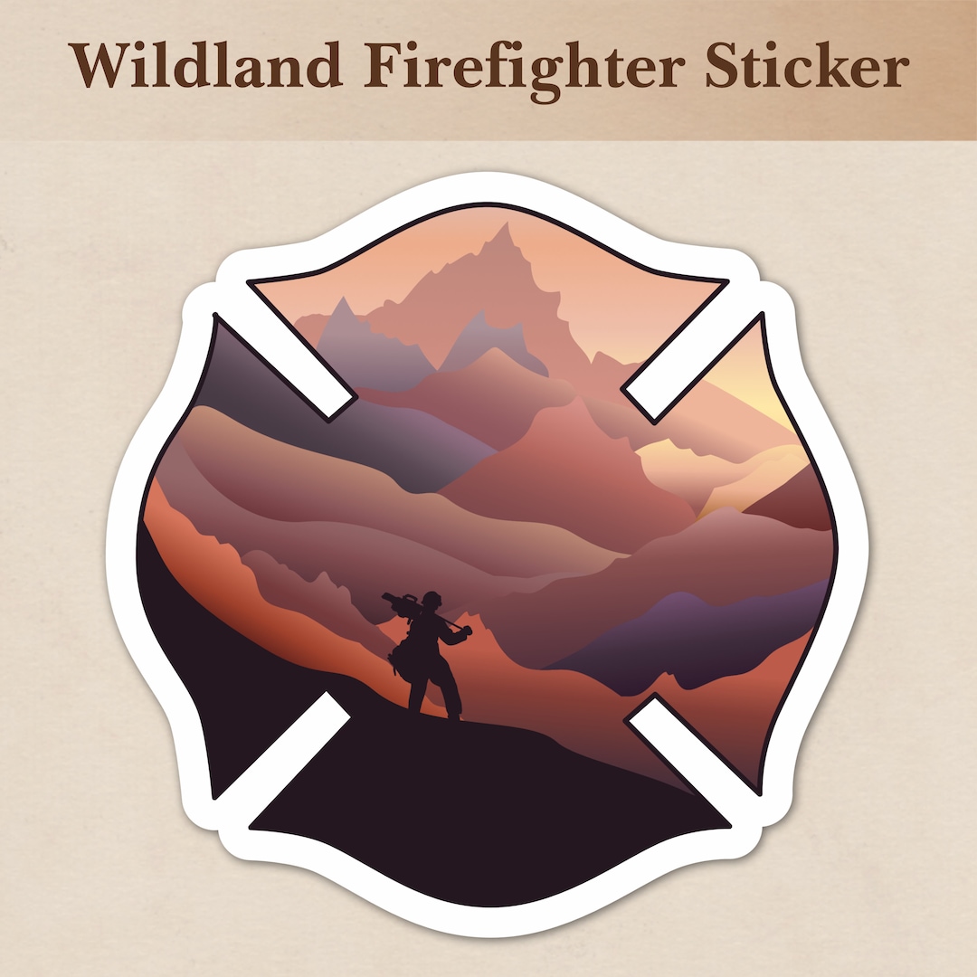 Wildland Stickers for Laptops Firefighter Wildfire Custom Sticker for ...