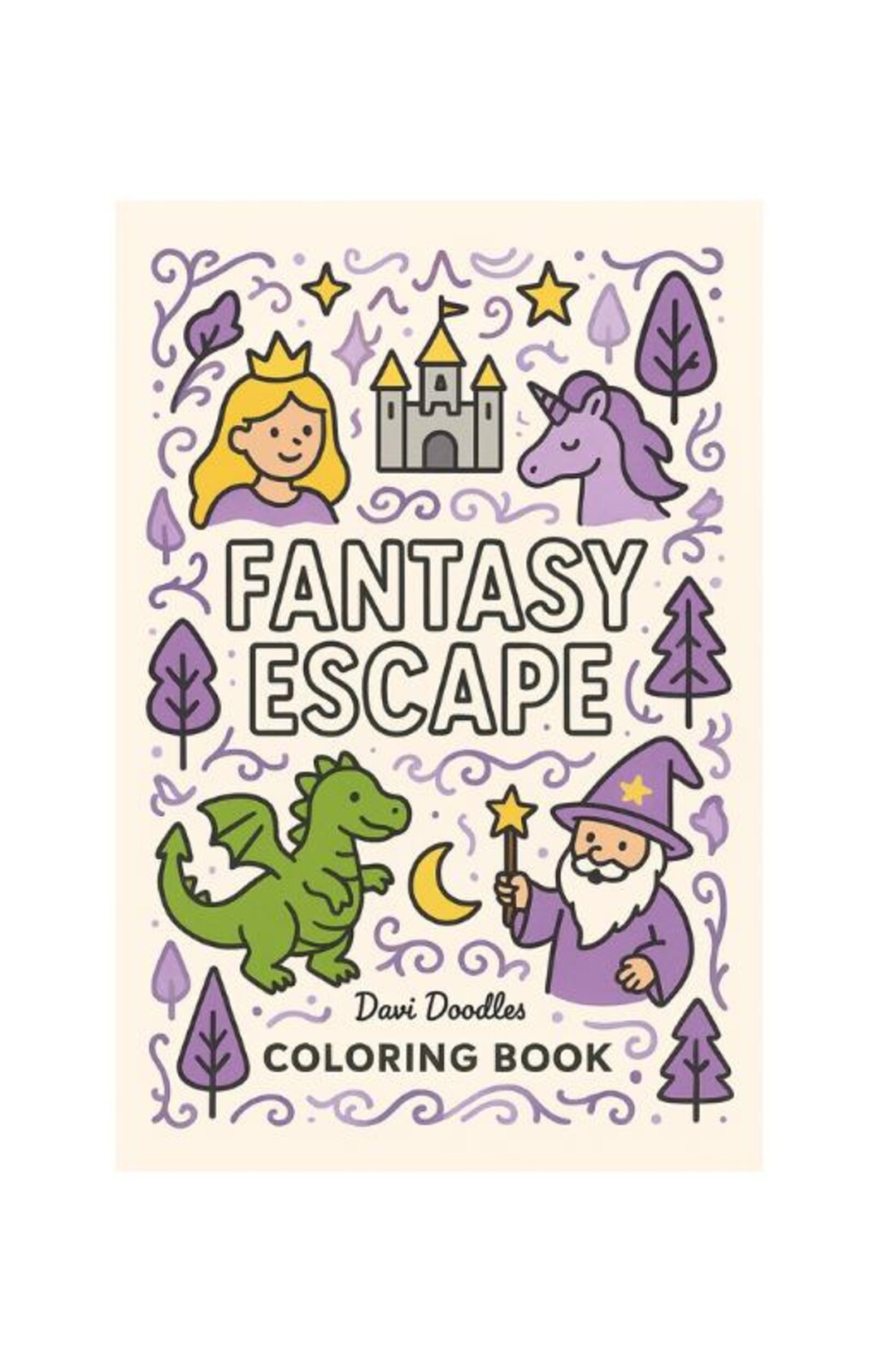 Fantasy Escape: Printable Fantasy-themed Coloring Book for Kids ...