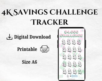 Printable 2k Savings Challenge A6 Digital Download - Etsy