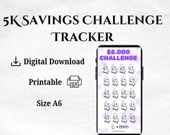 Printable 1k, 5k, & 10k Savings Challenge Bundle | A6 | Digital ...