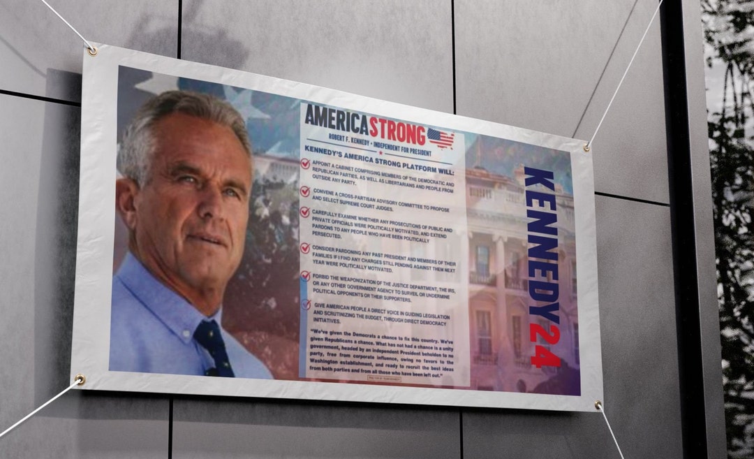 Robert F. Kennedy Vinyl Banner america Strong white House Background ...