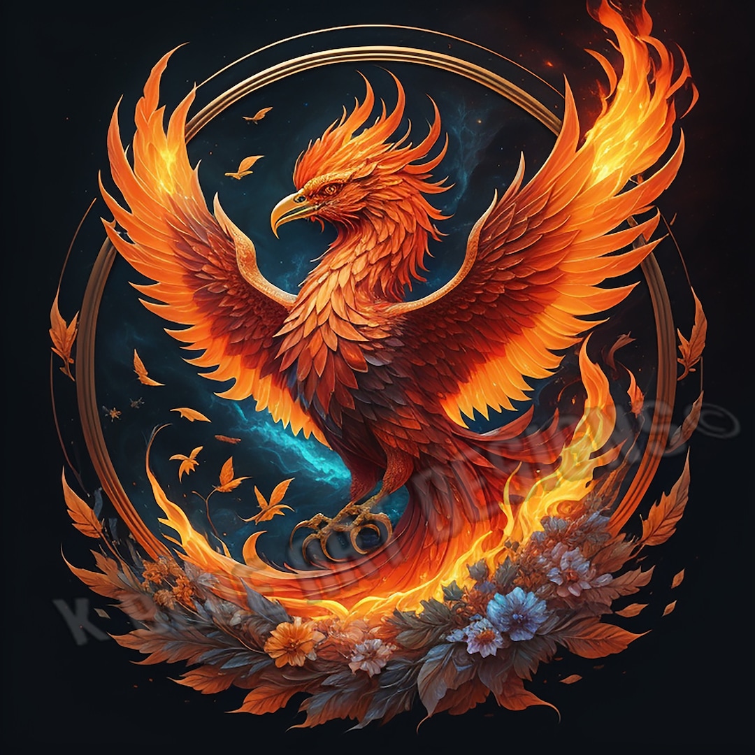 Floral Phoenix - Etsy