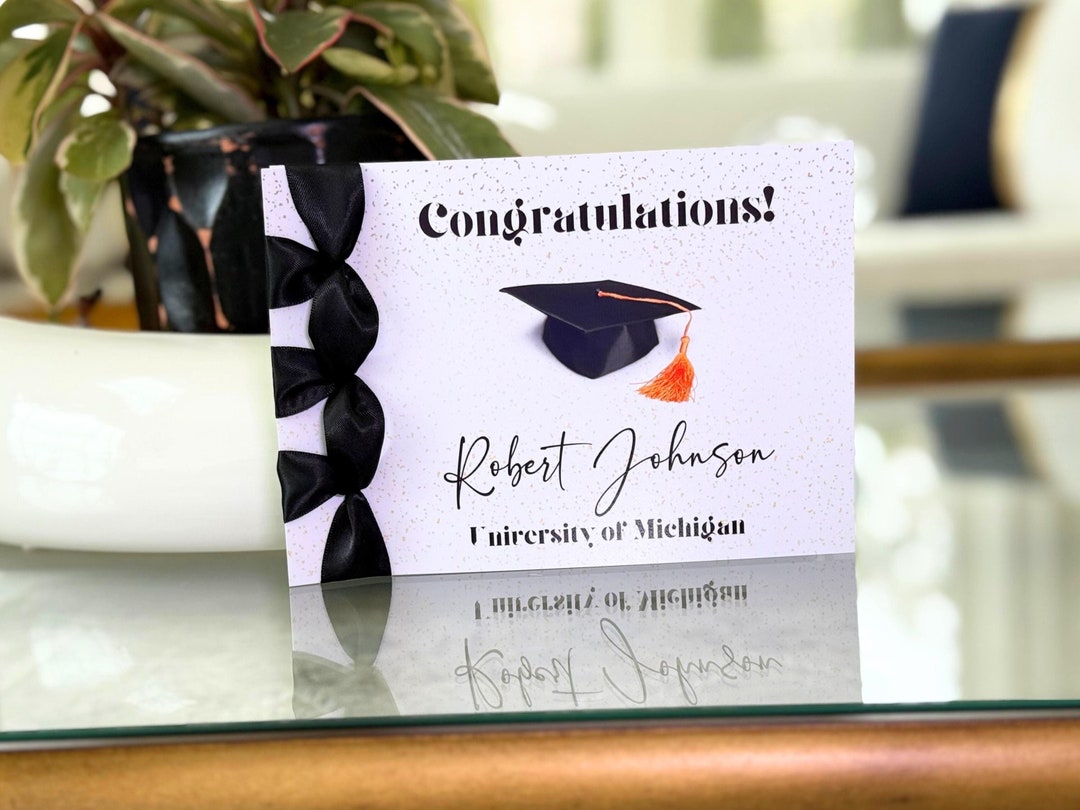 Custom Handmade Graduation Card | Luxury Personalized Congratulations ...