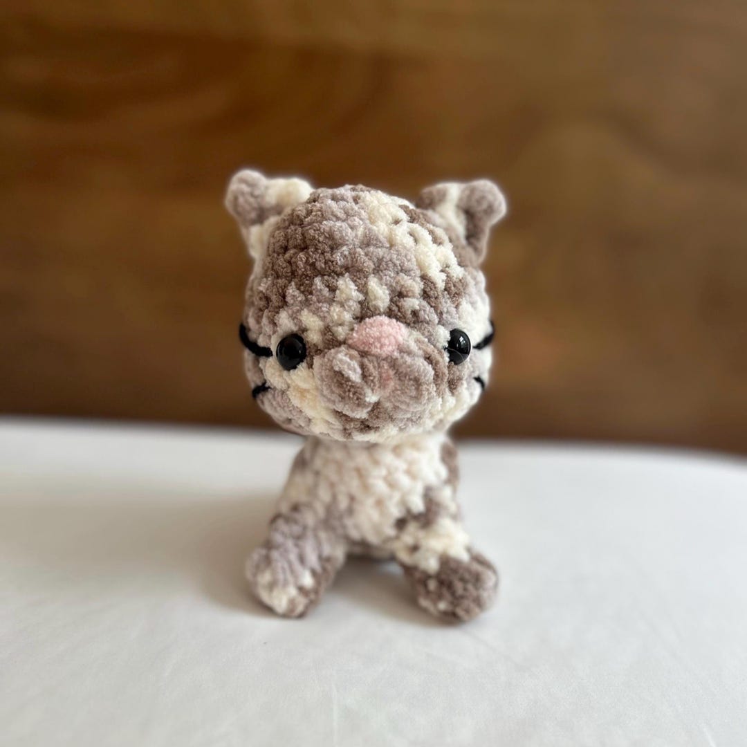 Crochet Tortoiseshell Cat Plush: Handmade Amigurumi Kitten - Etsy