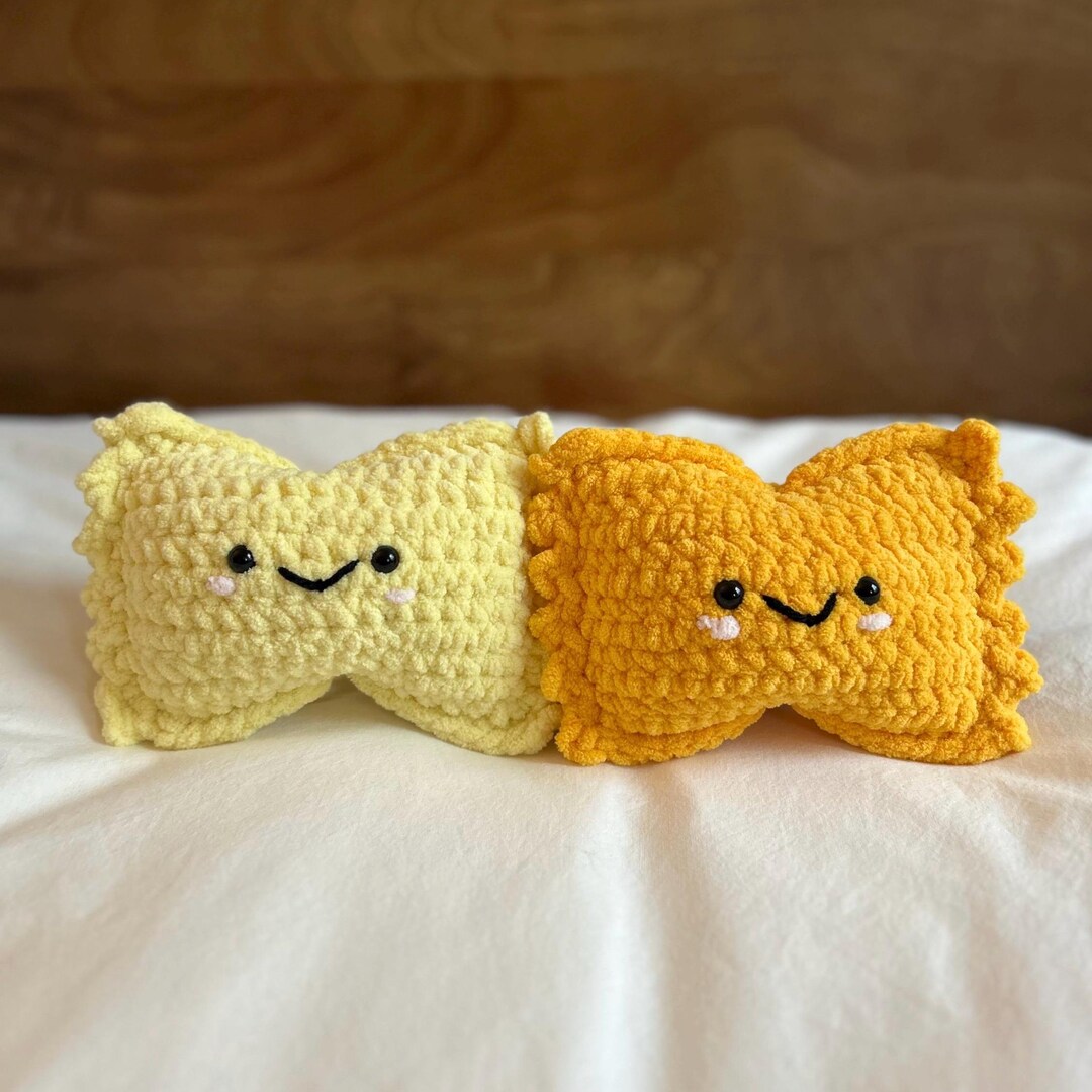 Crochet Pasta Plush: Handmade Farfalle Play Food - Etsy